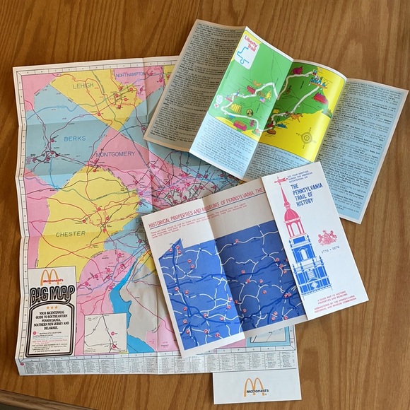 McDonald's | Other | Vintage Bicentennial Promotional Maps | Poshmark